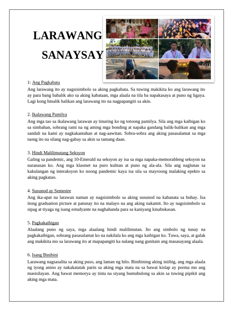 Larawang Sanaysay | PDF