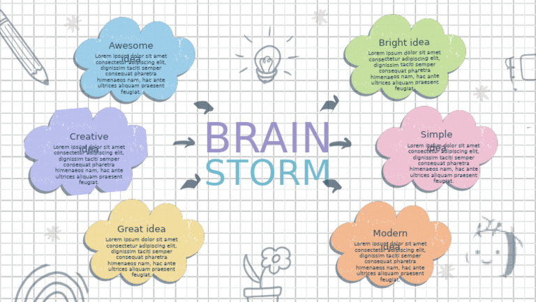 Green and Blue Playful Illustrative Mind Map | PDF