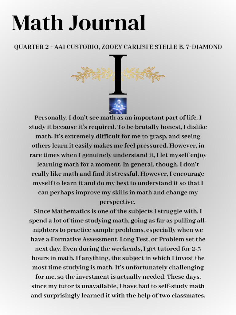 Math Journal - Q2-AA1 - CUSTODIO - DIAMOND - PT1-2 | PDF