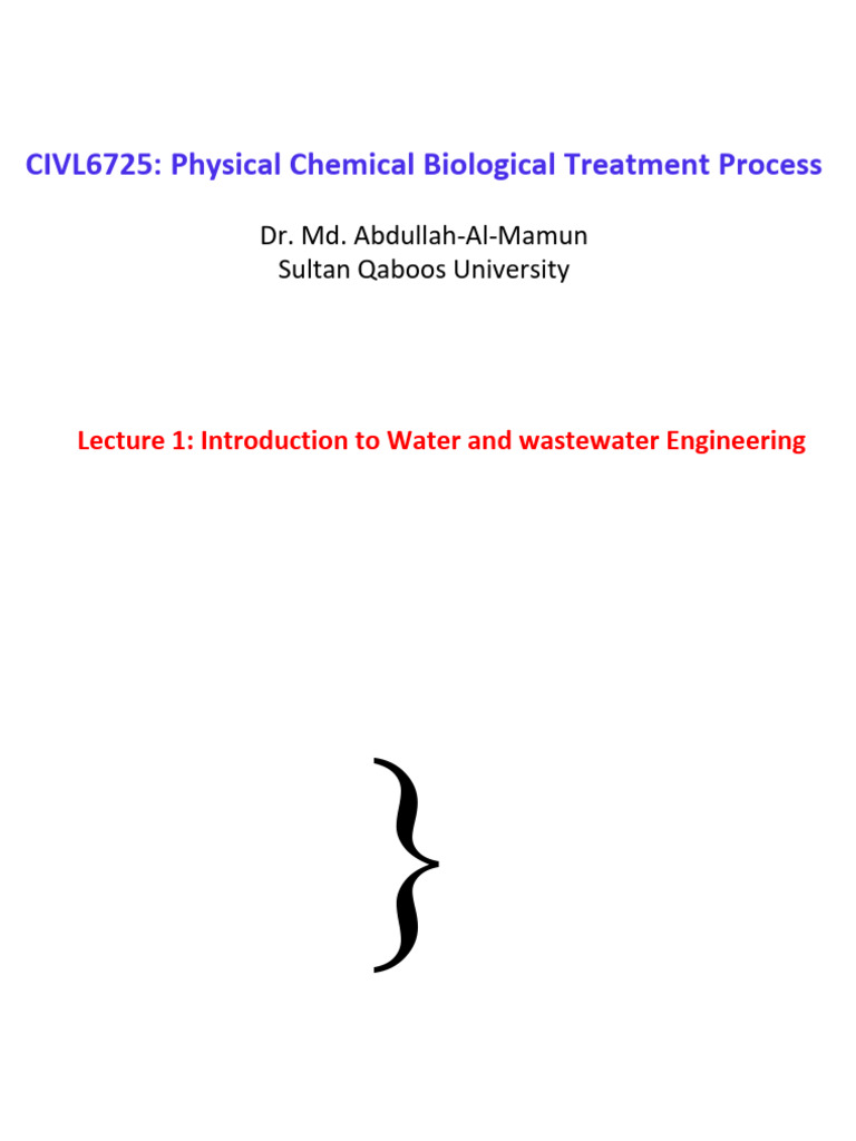 Lecture 1 - Introduction To Water Engineering Issues | PDF | Water ...