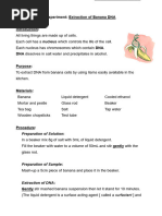 Dna Extraction From Banana-Procedure | PDF