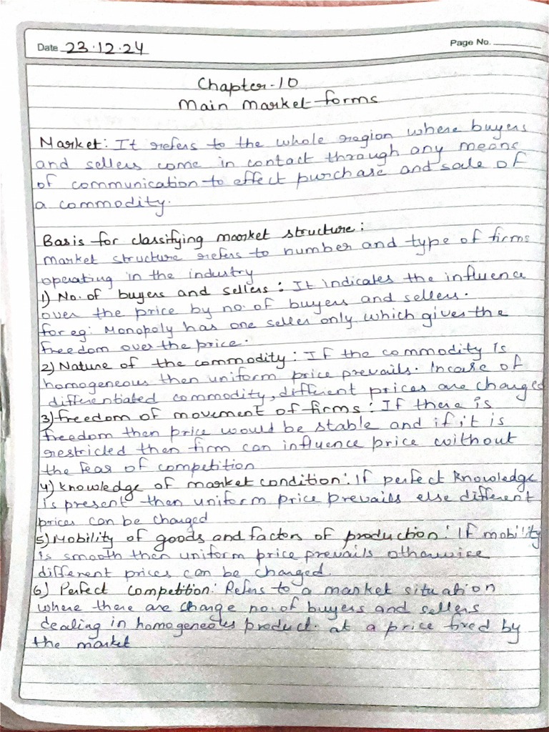 Main Market Forms | PDF