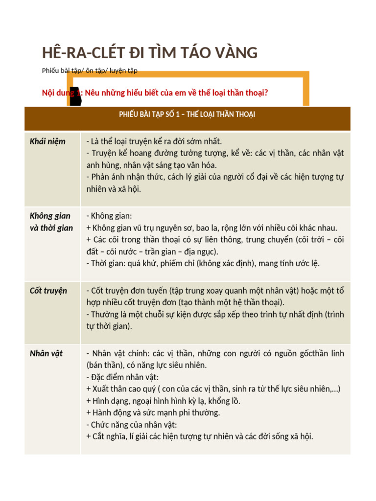 PBT. HÊ-RA-CLET ĐI TÌM TÁO VÀNG | PDF