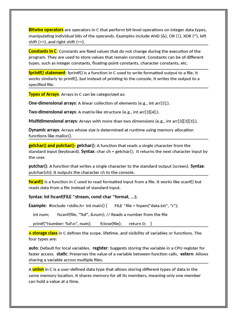 C programming | PDF | Software Development | Computer Programming C programming | PDF | Software Development | Computer Programming