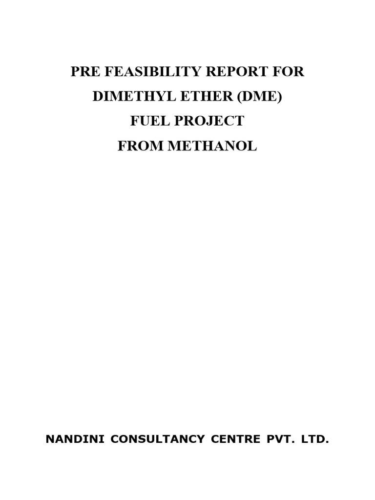 Prefeasibility Report For DME - 2020-Nandini Consultancy Centre | PDF ...