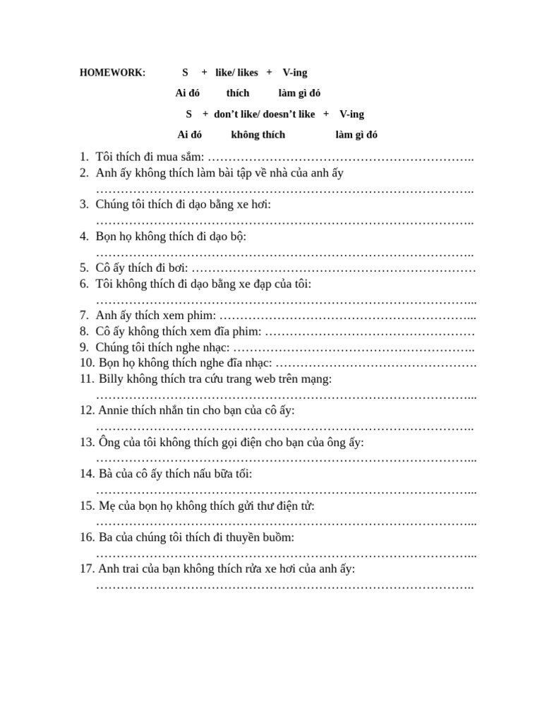 Homework (LIKE) | PDF