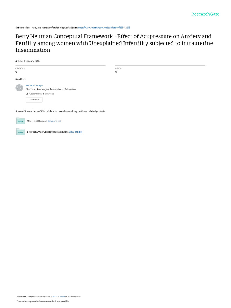 Betty Neuman s Conceptual Framework | PDF | Stress (Biology) | Infertility Betty Neuman s Conceptual Framework | PDF | Stress (Biology) | Infertility