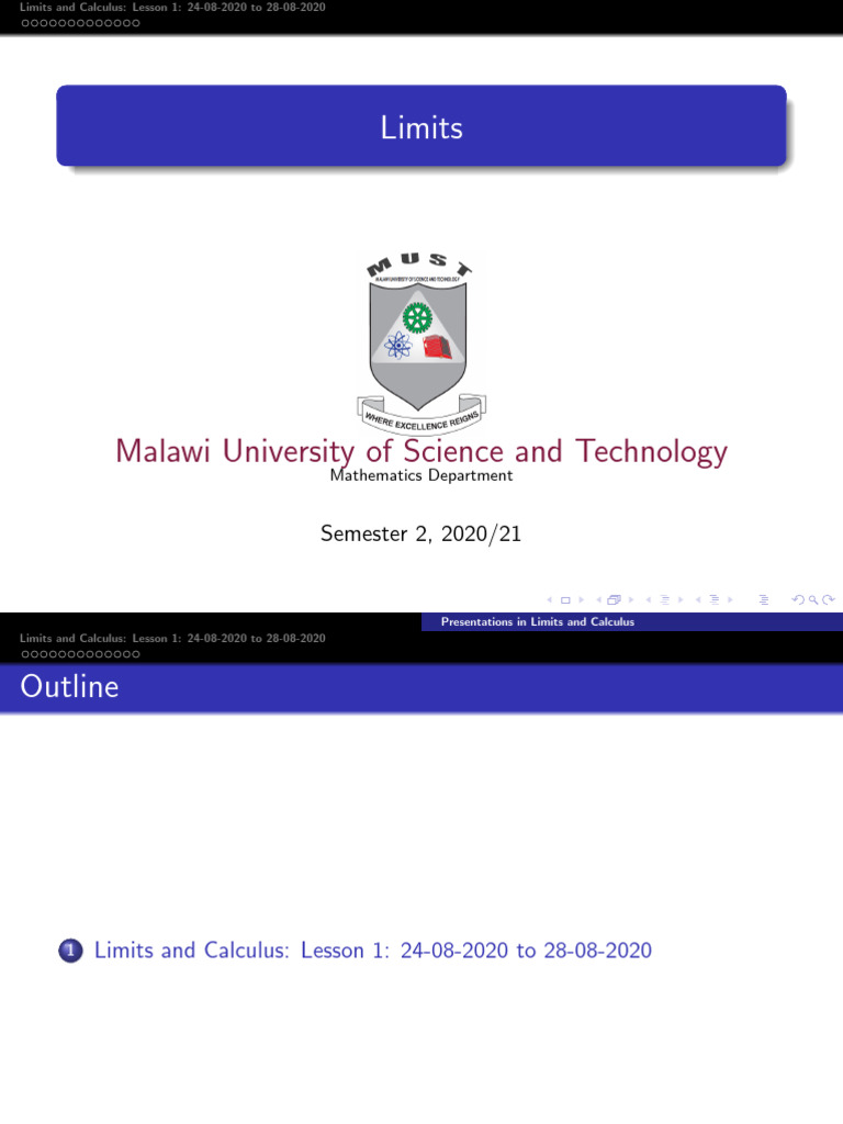 Lesson 1-Limits and Continuity | PDF | Limit (Mathematics) | Function (Mathematics)