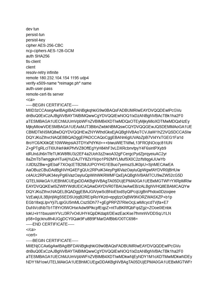 opnvpn | PDF | Internet Protocol Based Network Software | Digital Rights