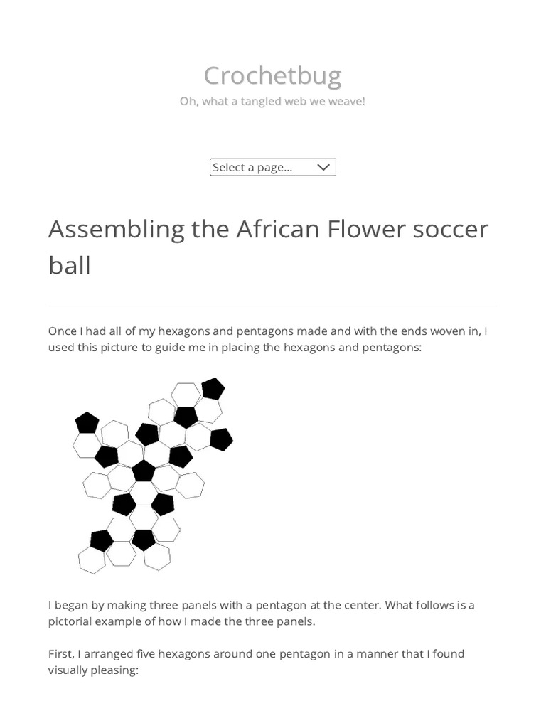 African Flower Soccer Ball | PDF | Crochet | Needlework