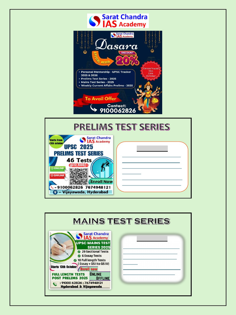 Sarat Chandra IAS Academy Courses | PDF