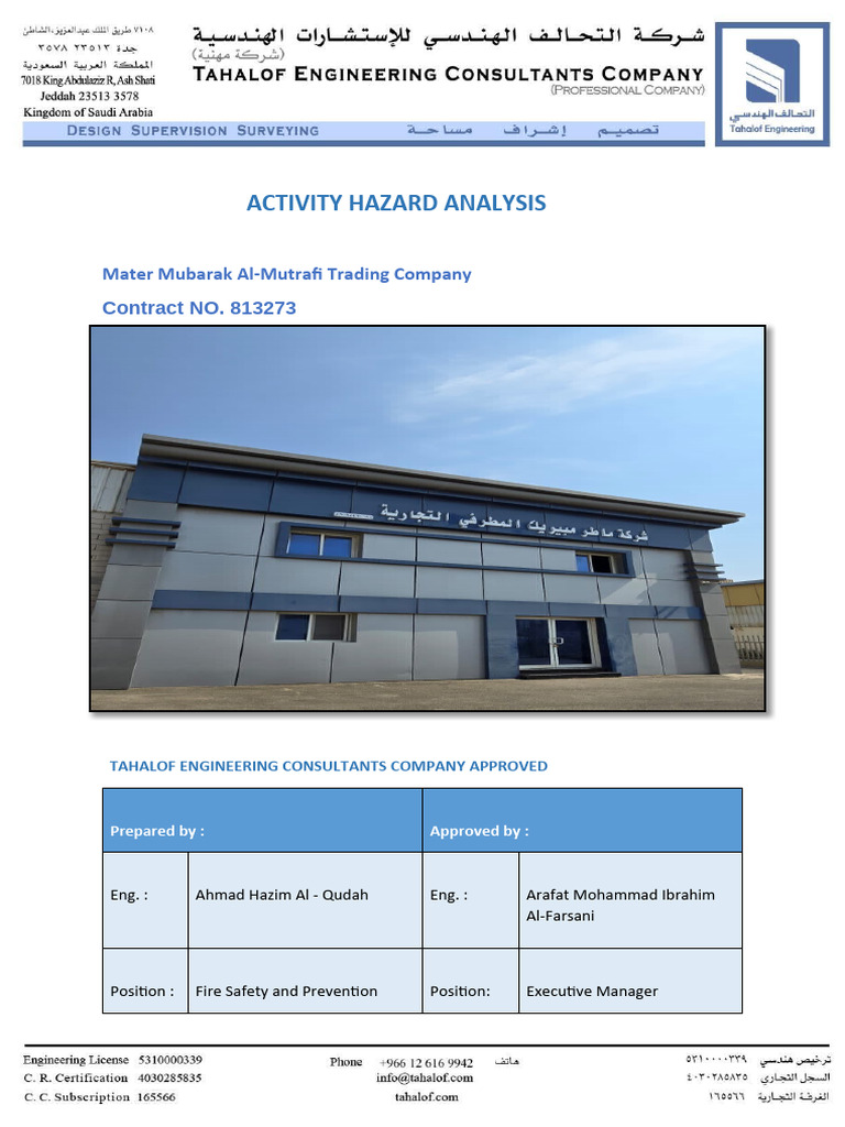 Activity Hazard Analysis .. | PDF | Personal Protective Equipment ...
