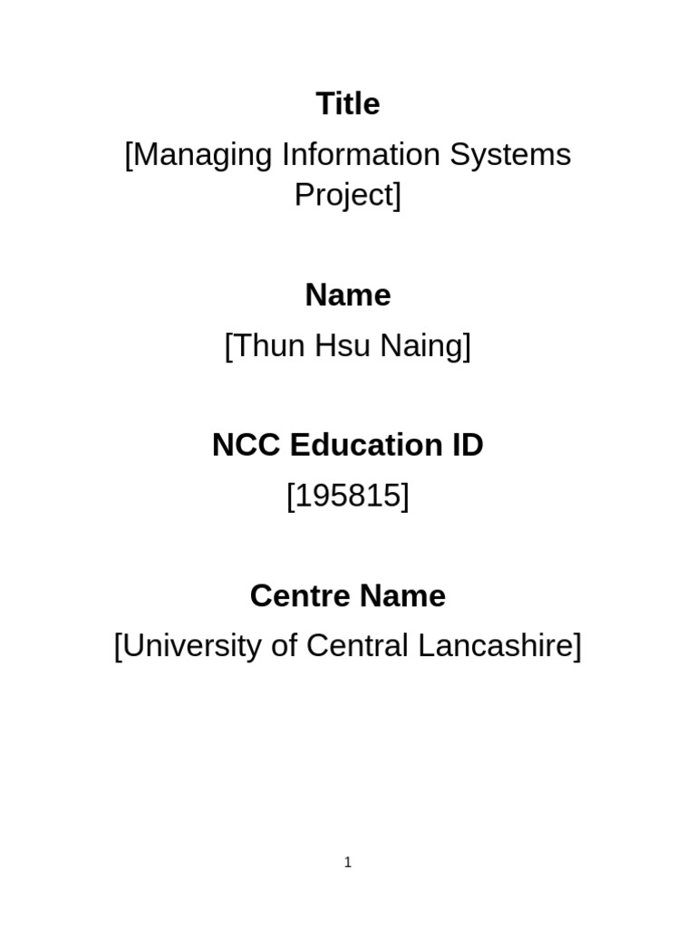 Managing Information Systems Projects | PDF | Project Management ...