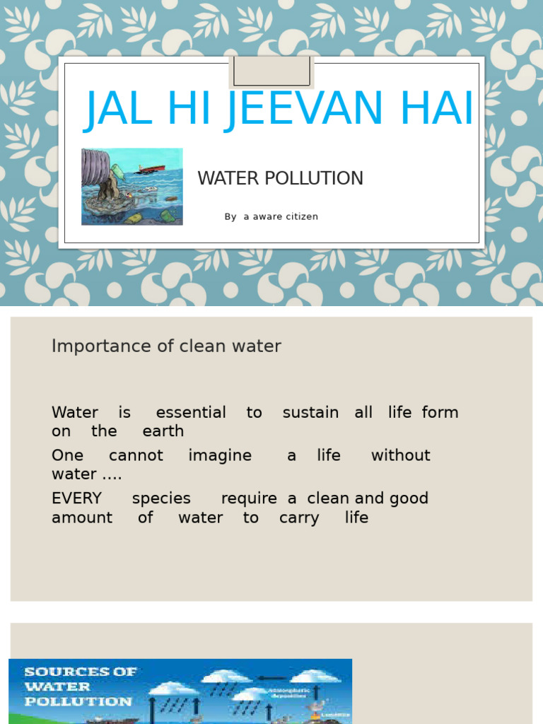 Jal | PDF | Water Pollution | Water
