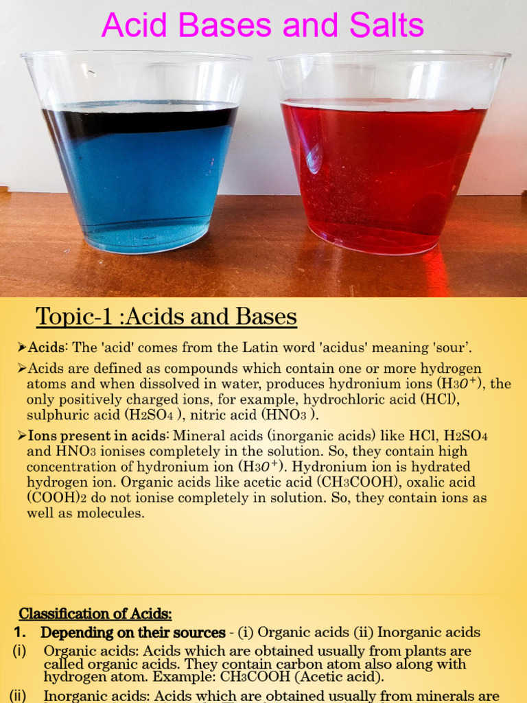 Acids, Bases, and Salts Overview | PDF | Salt (Chemistry) | Acid