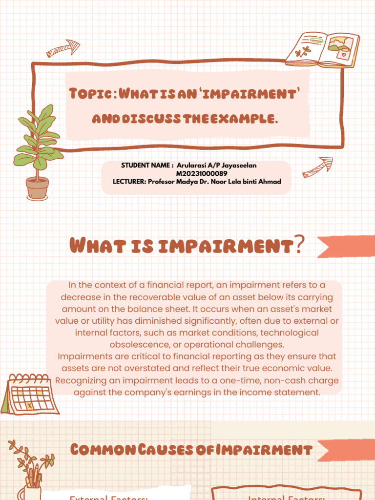 What Is An Impairment' and Discuss The Example. | PDF | Goodwill ...