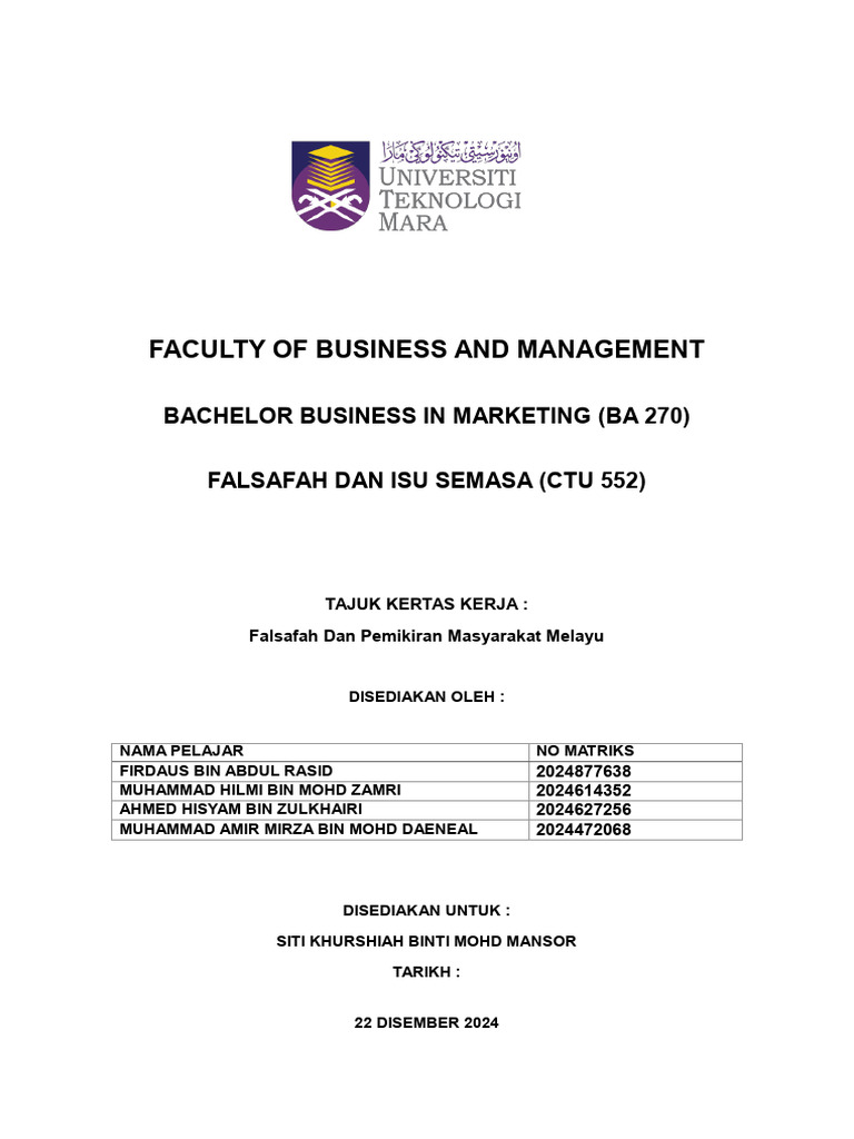 Falsafah Melayu: Pemikiran & Isu | PDF