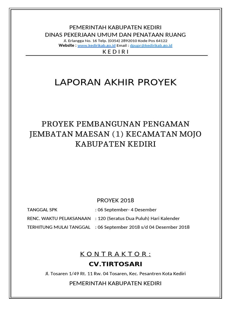 Laporan Akhir Proyek | PDF