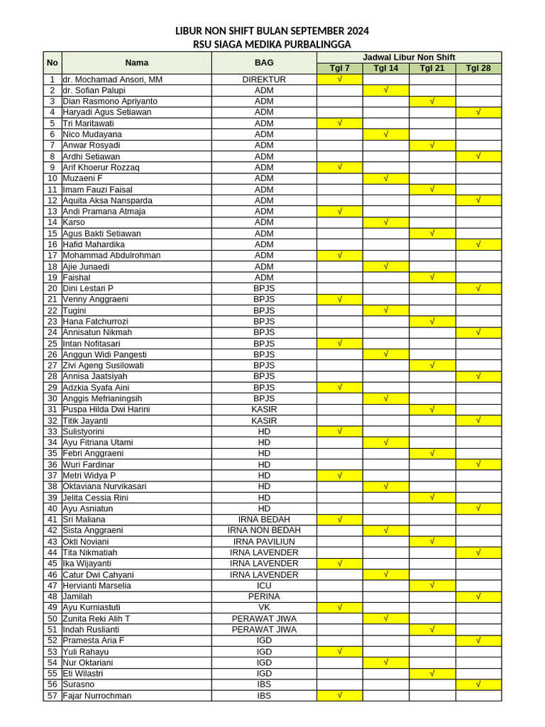 Jadwal Libur September | PDF