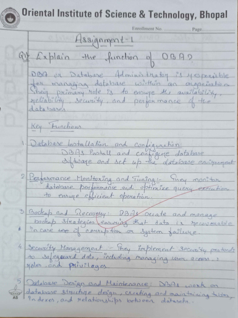 DBMS Assignment 1-1 | PDF