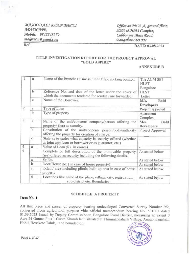 Advocate Search Report | PDF