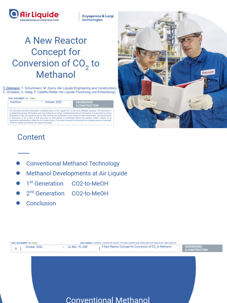 A New Reactor Concept For Conversion of CO2 To Methanol | PDF | Gases | Carbon Dioxide