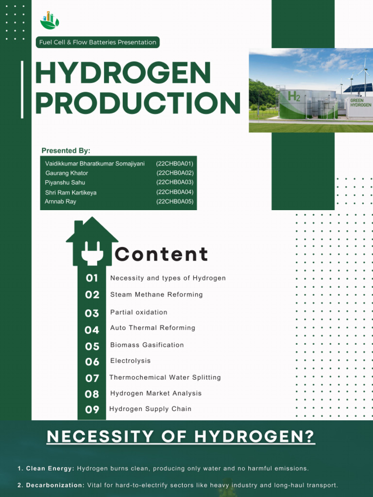 Hydrogen Production | PDF