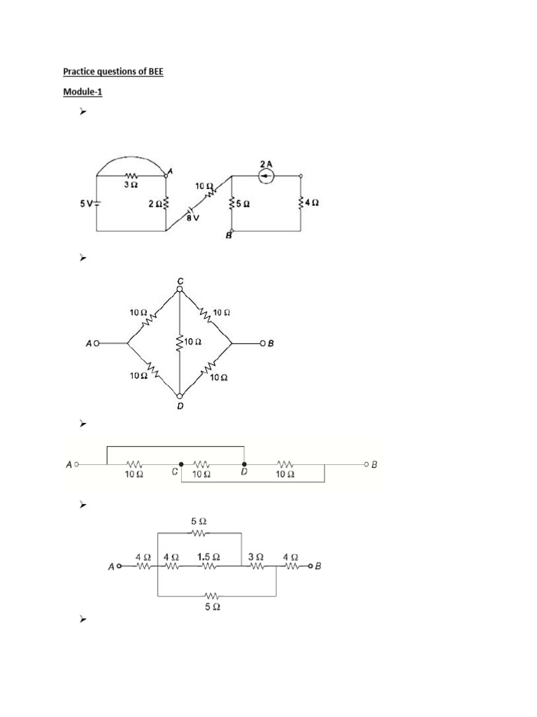 BEE Practice Questions and Concepts | PDF | Transformer | Alternating ...