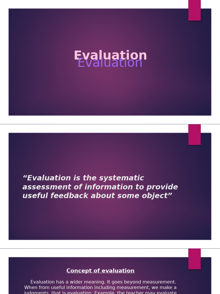 Evaluation | PDF | Evaluation | Educational Assessment