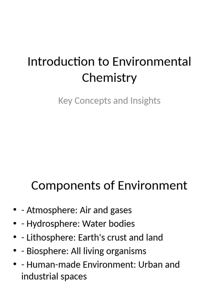 Environmental_Chemistry_Presentation | PDF