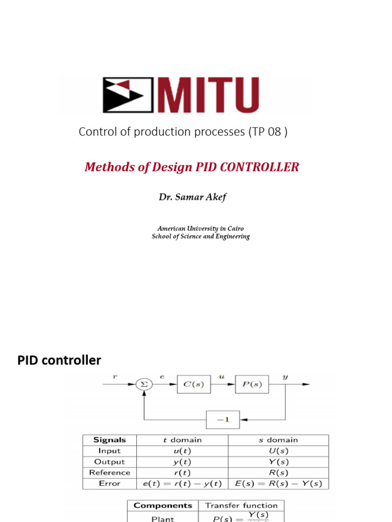 PID Controller Design Methods | PDF