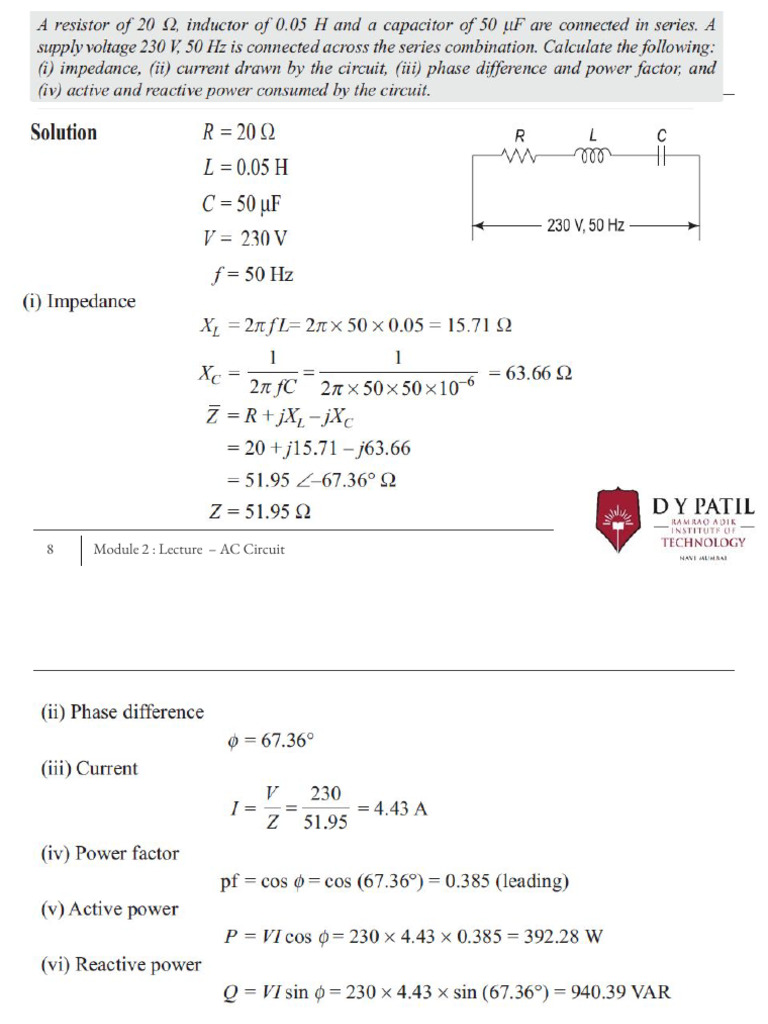 Module 2: Lecture - AC Circuit 8 | PDF