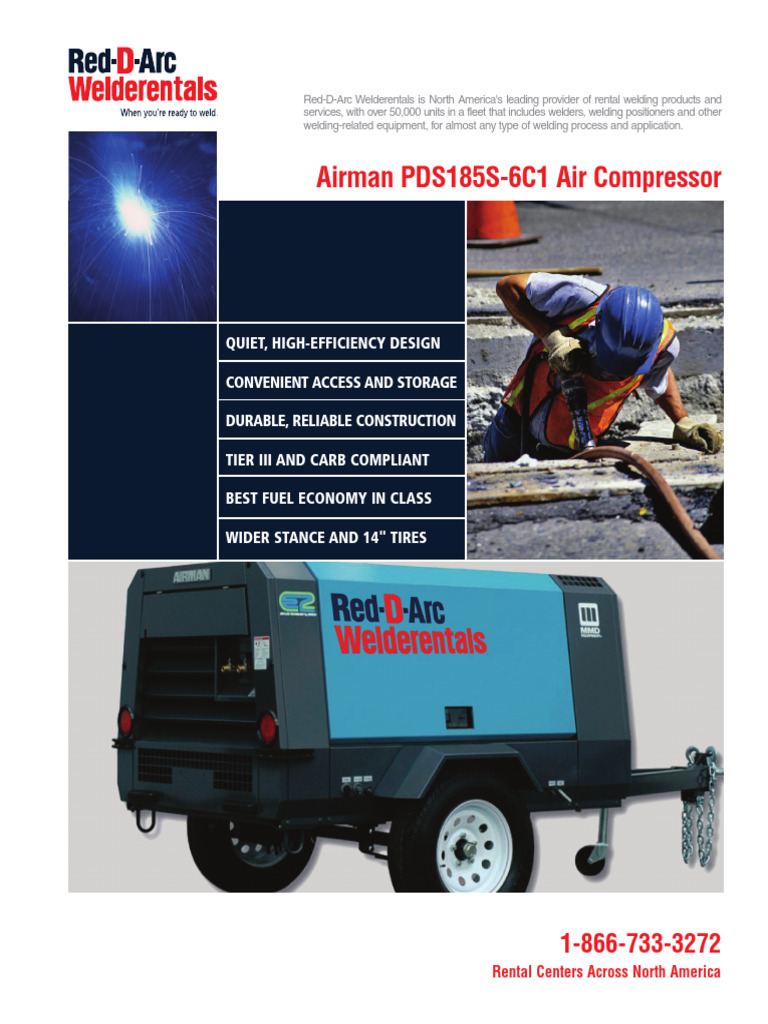 PDS185S 6C1 Air Compressor Spec Sheet | PDF | Engines | Fuel Economy In ...