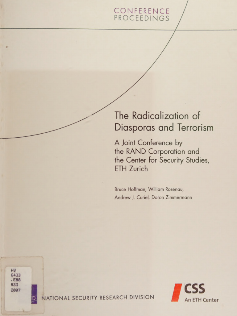 The Radicalization of Diasporas and Terrorism_ a Joint -- Bruce Hoffman ...