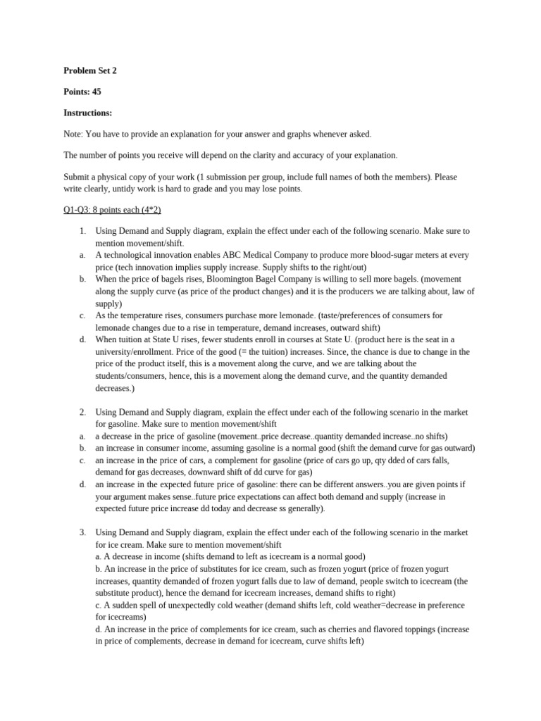 Solution Set 2 | PDF | Economic Equilibrium | Economic Surplus