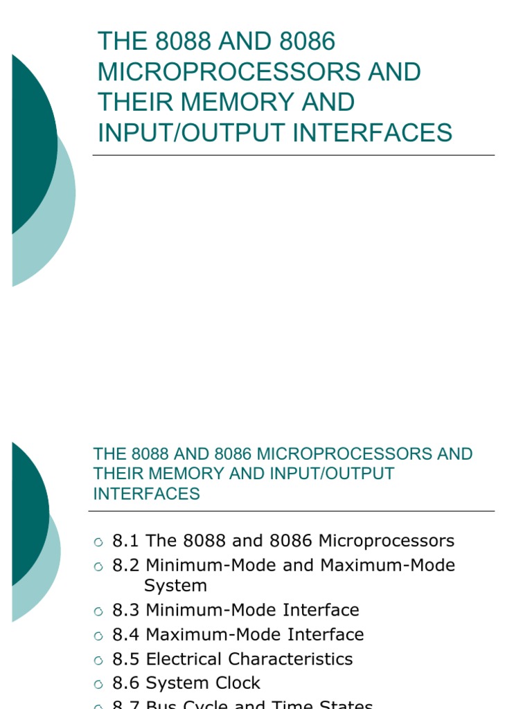 Lecture 8 Pdf Inputoutput Microprocessor