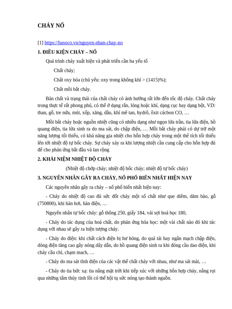 Moi Nguy Hiem Và Rui Ro - Chay No | PDF