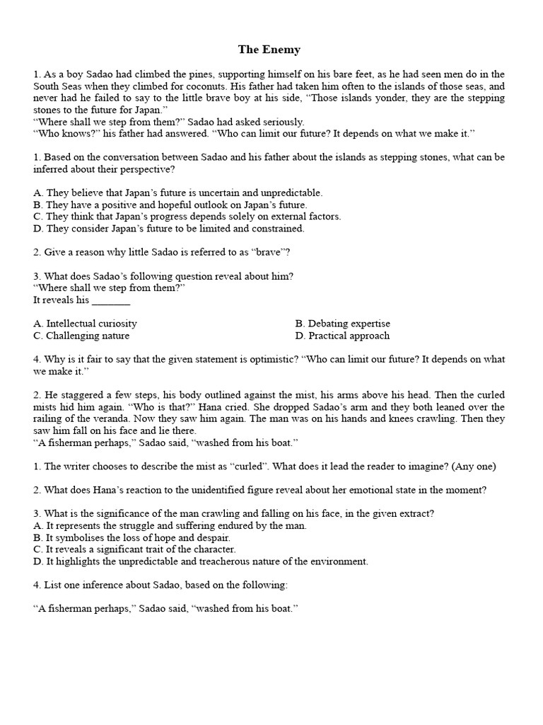 Enemy | PDF | Curiosity | Behavioural Sciences