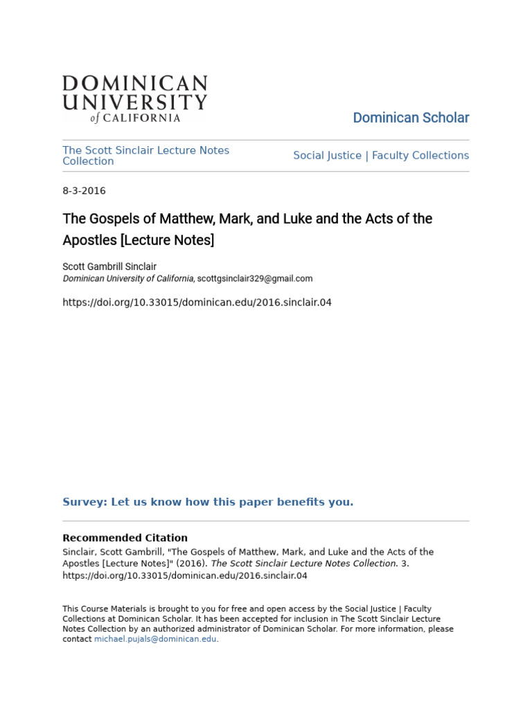 Viewcontent.cgi | PDF | Gospel Of Mark | Jesus