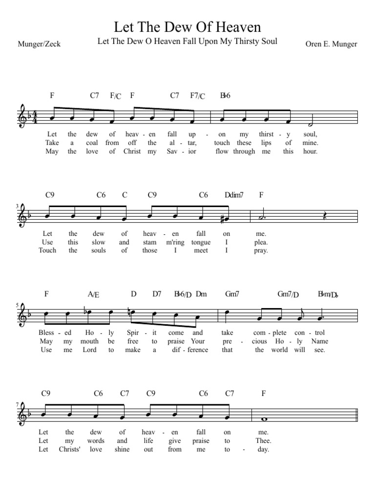 Let The Dew of Heaven | PDF