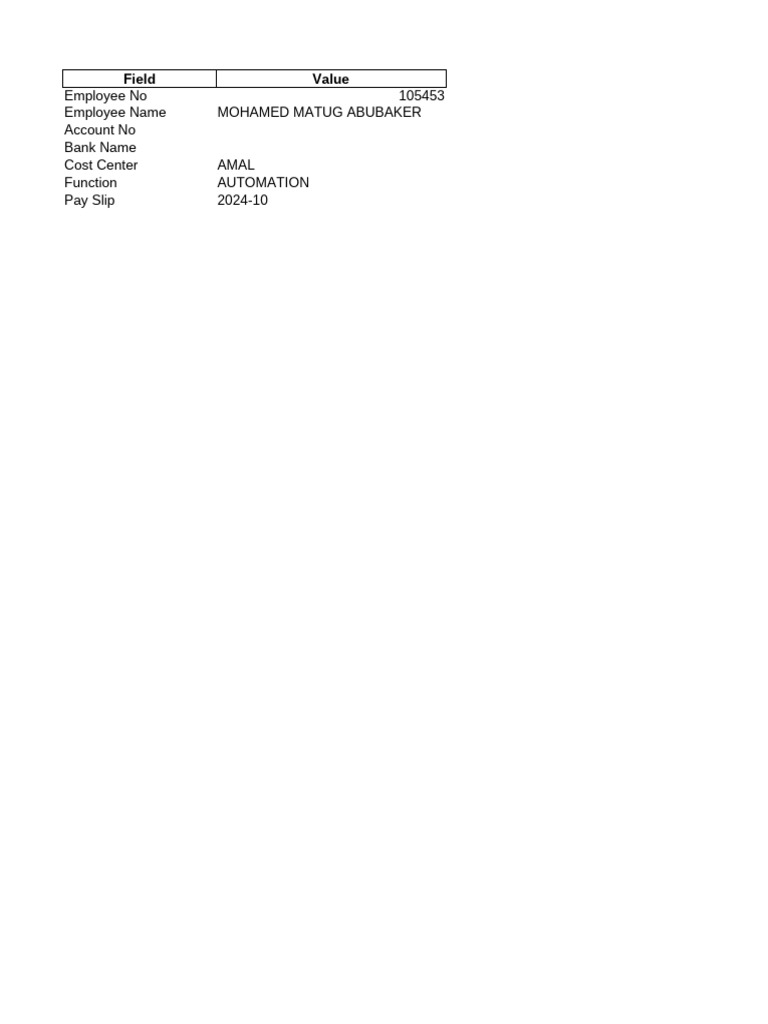 Payroll Slip Template Updated | PDF