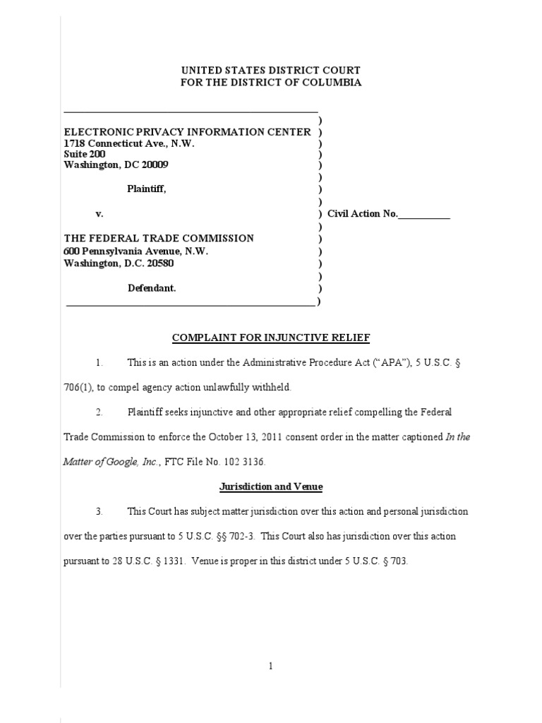 Matter of Google, Inc., FTC File No. 102 3136 | PDF | Federal Trade ...