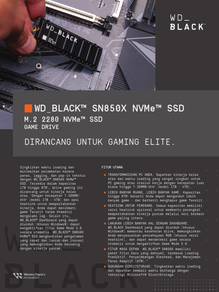 data-sheet-wd-black-sn850x-nvme-ssd | PDF