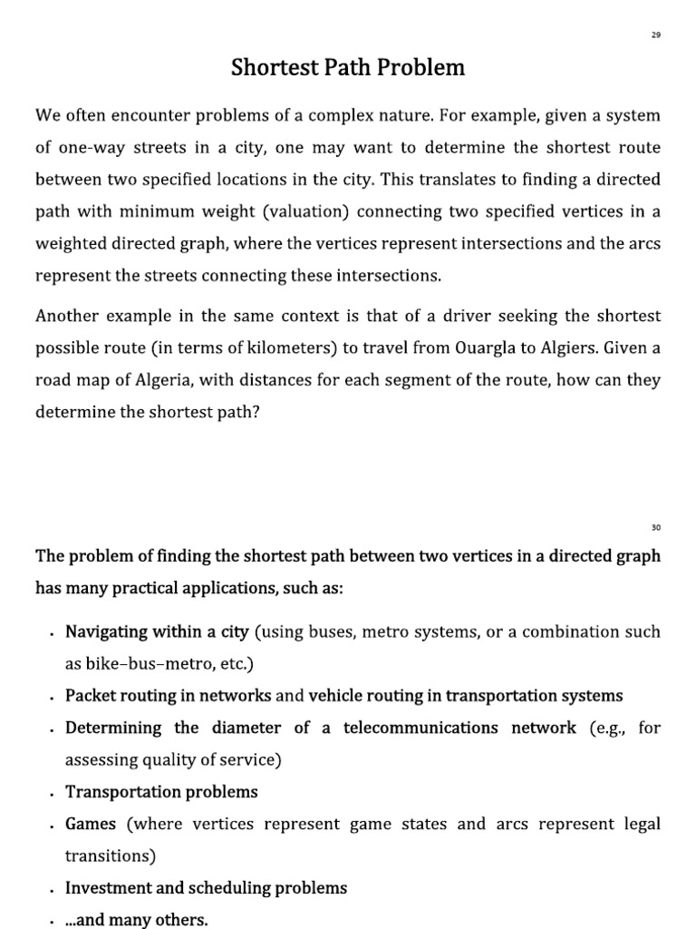 Chapitre 5 Shortest Path Problem Pdf Theoretical Computer Science Computational Problems