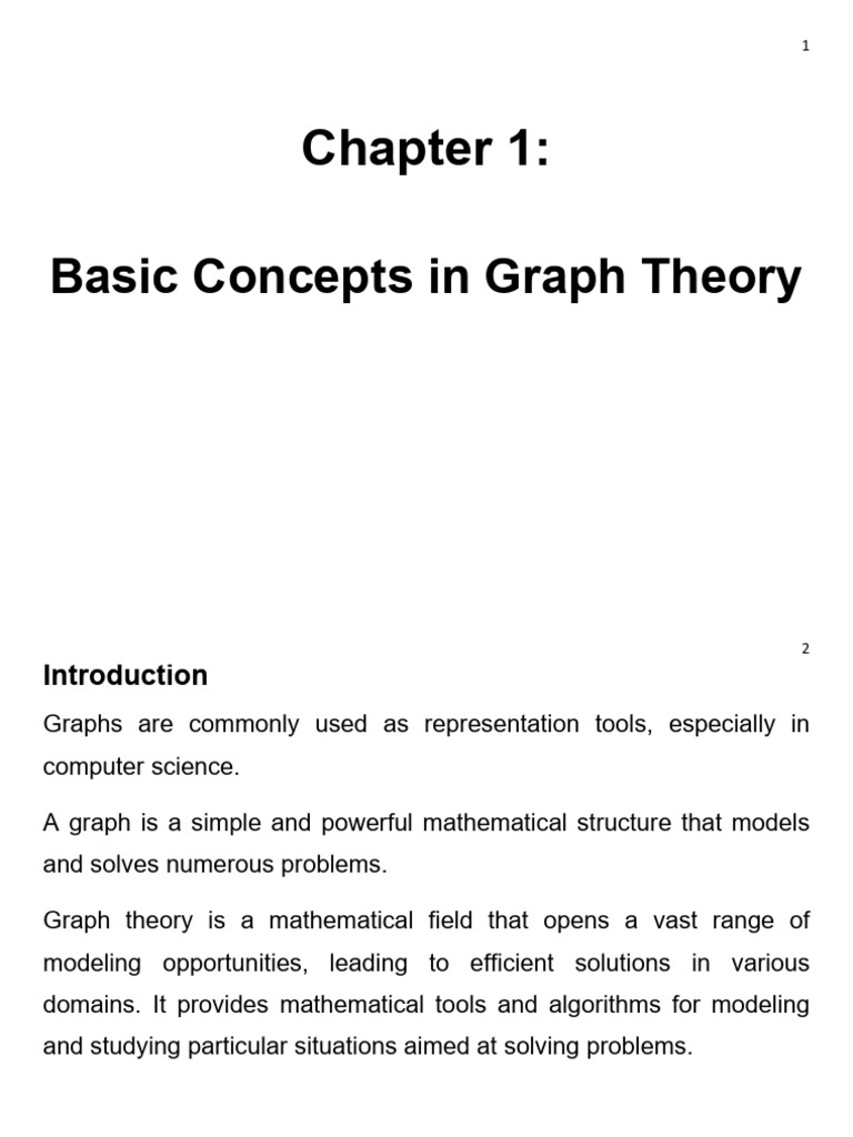Chapitre 1-Concepts de Base - Exposé V4 | PDF | Vertex (Graph Theory) | Combinatorics