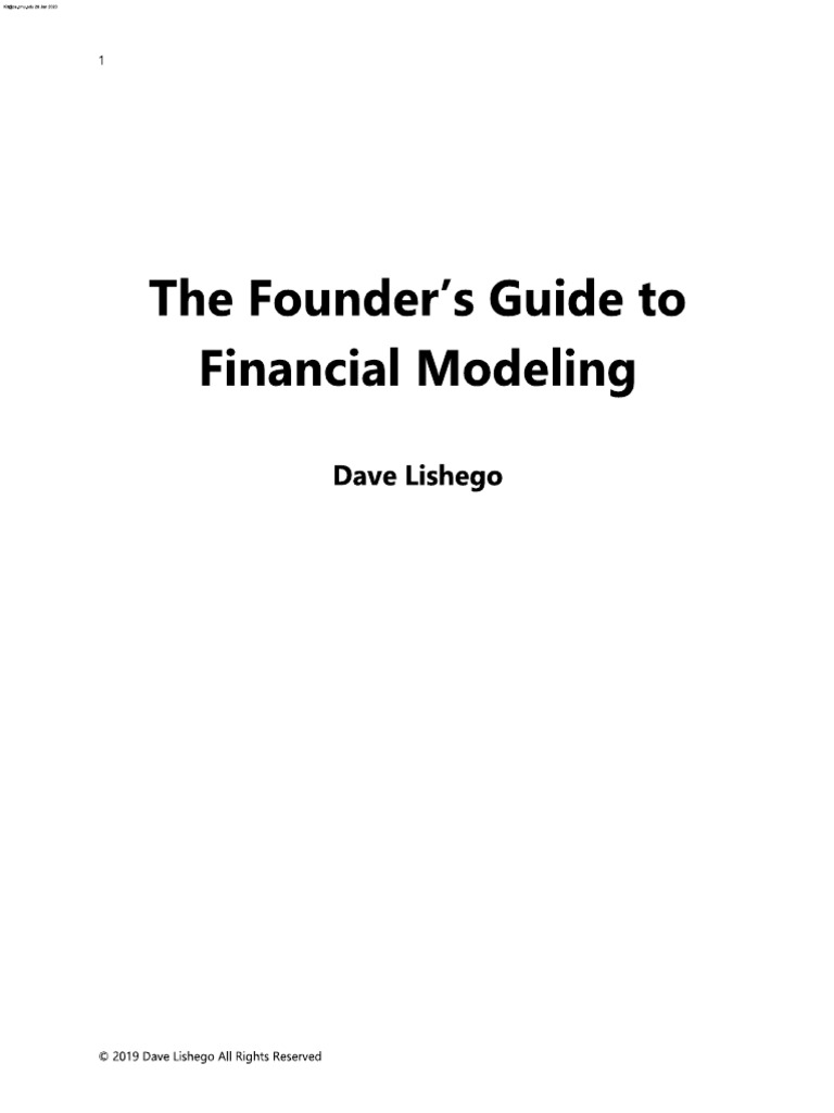 Financial Modelling Founder Guide | PDF