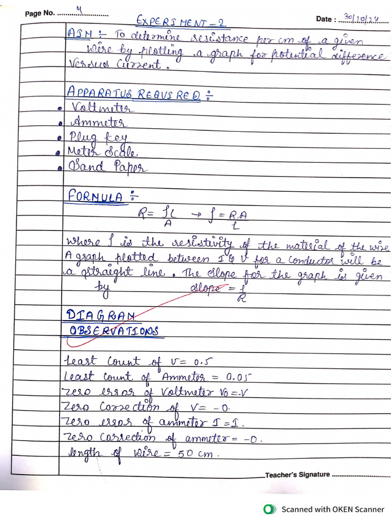 Physics Section A Exp 2 | PDF