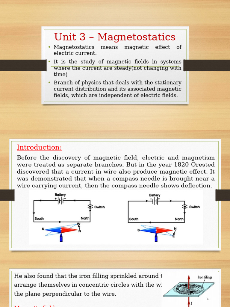 Unit 3 - Magnetostatics | PDF | Magnetic Field | Magnetism
