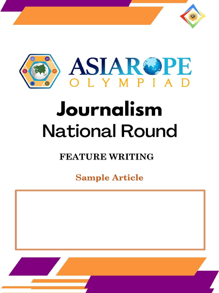 Journalism - Feature Writing Secondary Sample Paper | PDF | Philippines