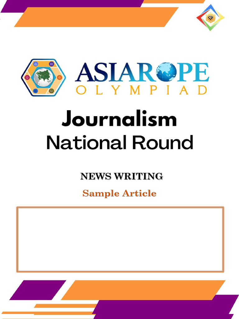 Journalism - News Writing Primary Sample Paper | PDF | Elections ...